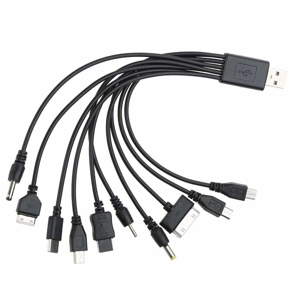 USB кабель для зарядки телефона 10 в 1 20 см
