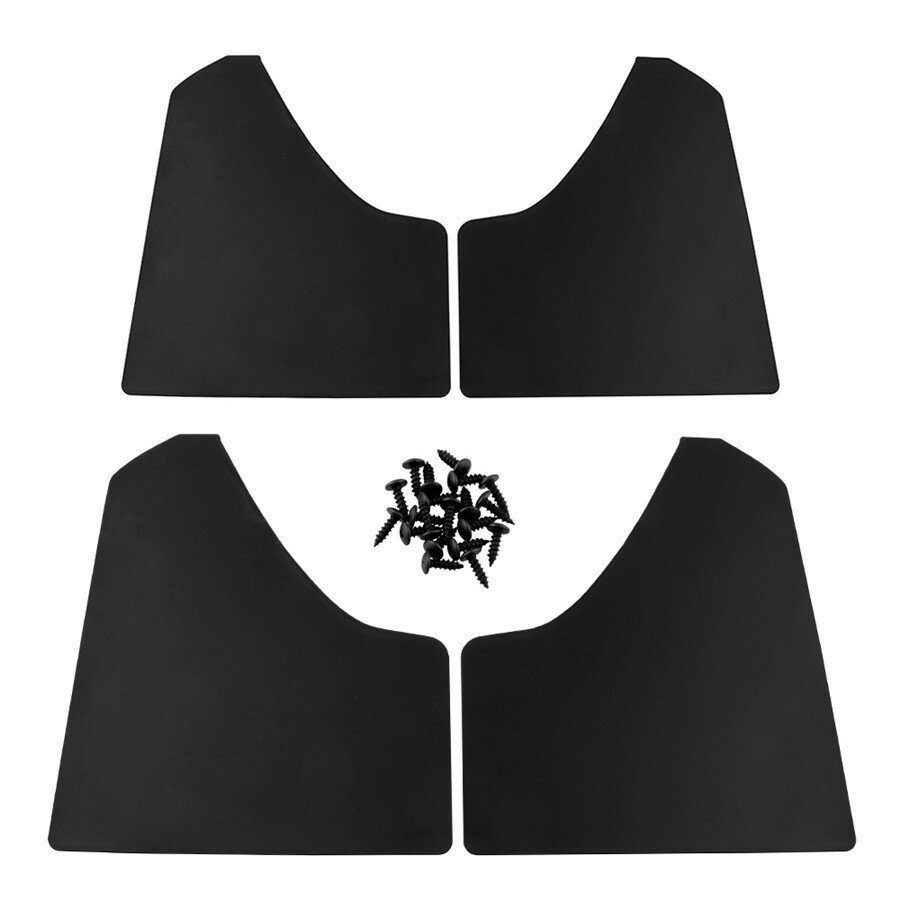 4ШТ 15,3 "Автомобильные Брызговики Универсальные Черные Брызговики С 20 Шт 6 мм Крепежными Заклепками Для Ford Subaru Mazda