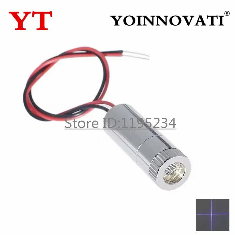 YOINNOVATI 405нм синий-фиолетовый лазерный модуль 10МВт Cross