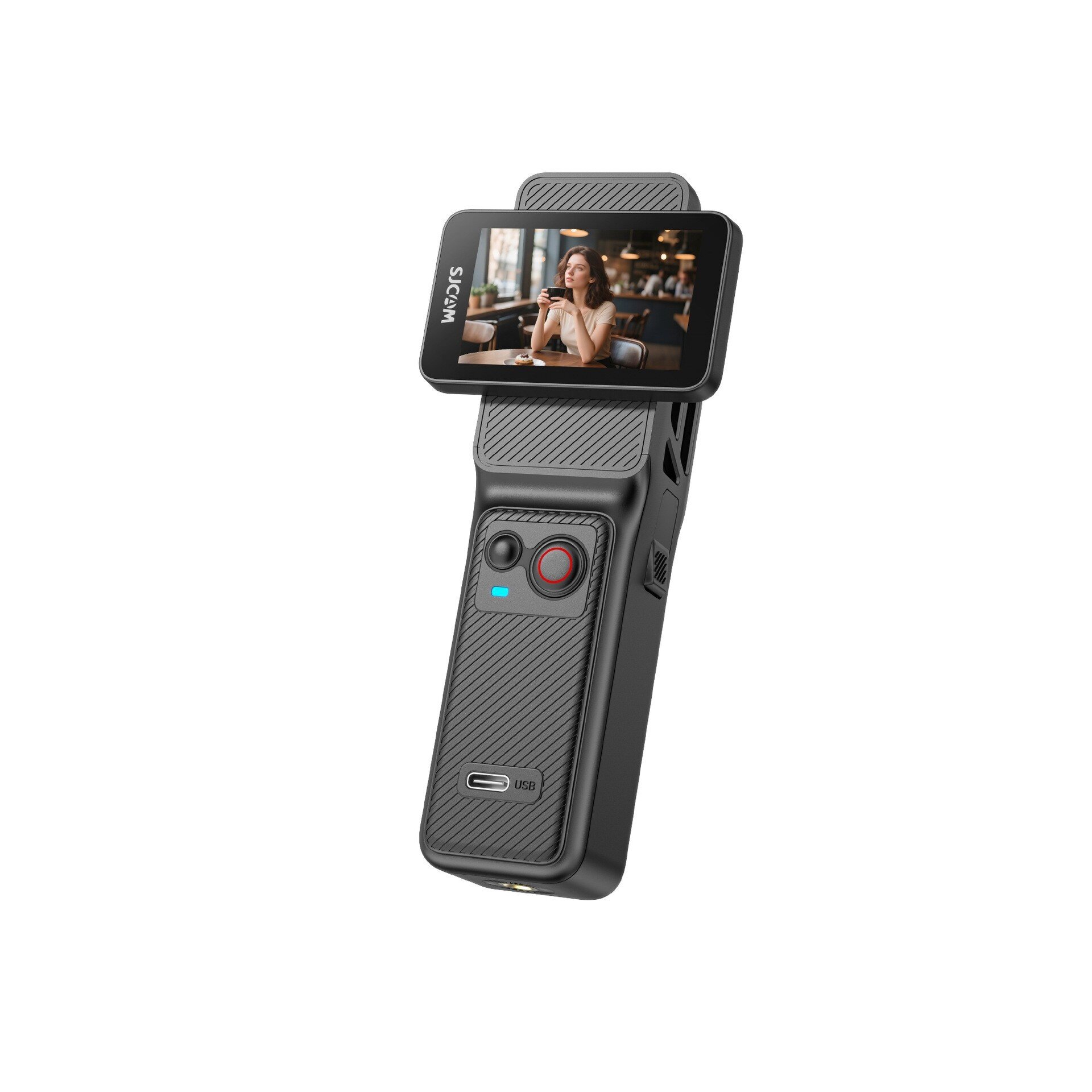 Экшн-камера SJCAM Speedcam C400 4K с ручным стабилизатором и панорамной съёмкой 360° для видеоблогинга