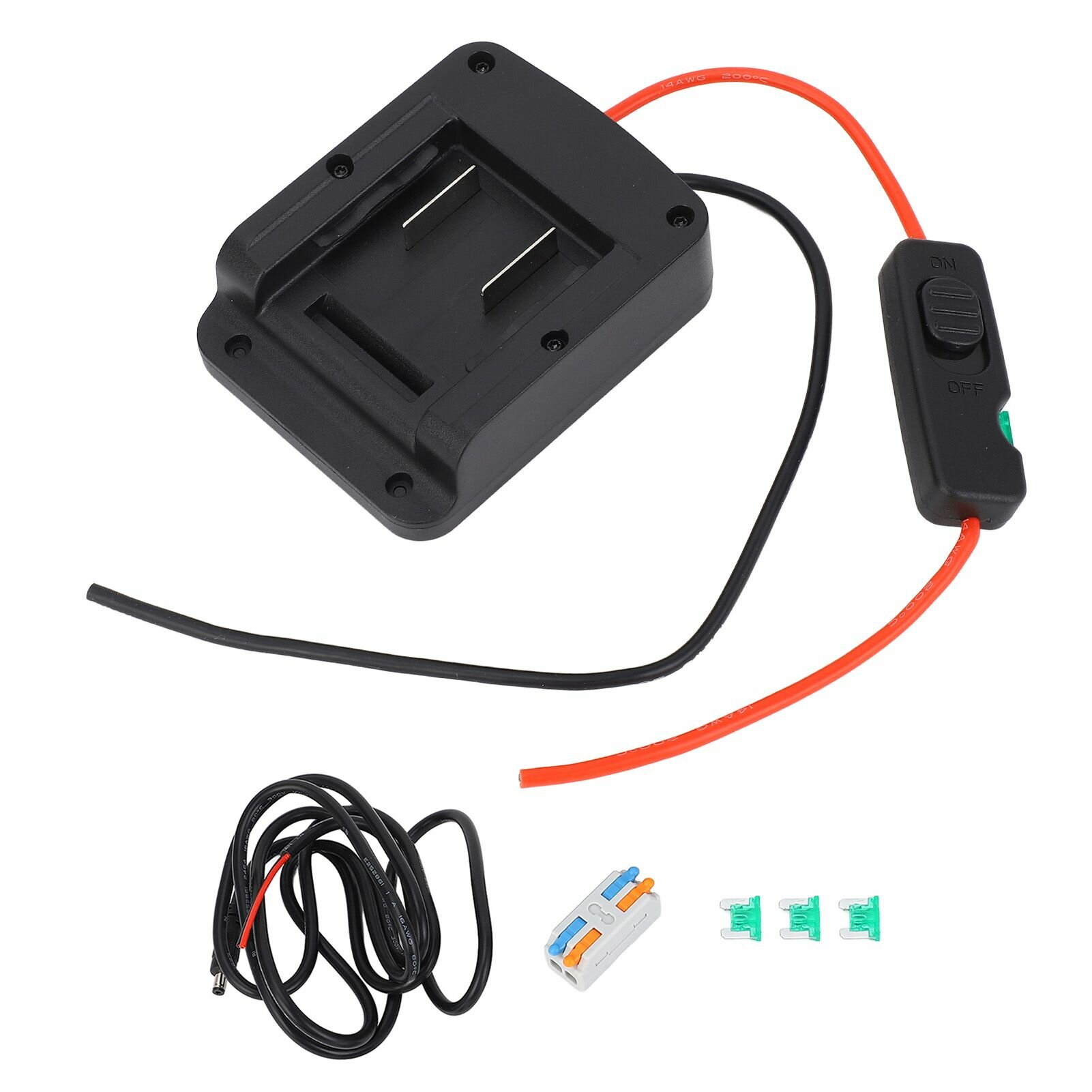 DC кабель питания для мини-дисковых антенн с адаптером на 18В и предохранителями на 30А, длина 200 см