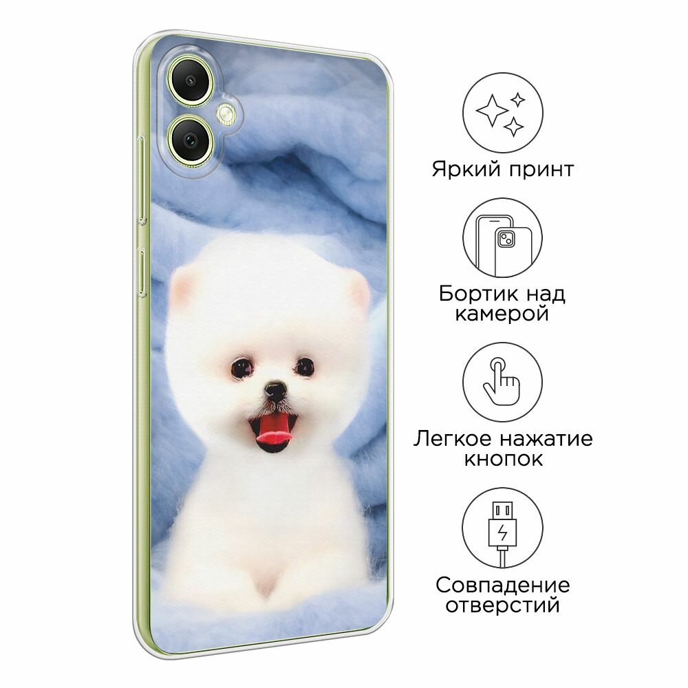 Чехол на Samsung Galaxy A05 / Самсунг Галакси A05 с принтом Белый пёсик — фото 1