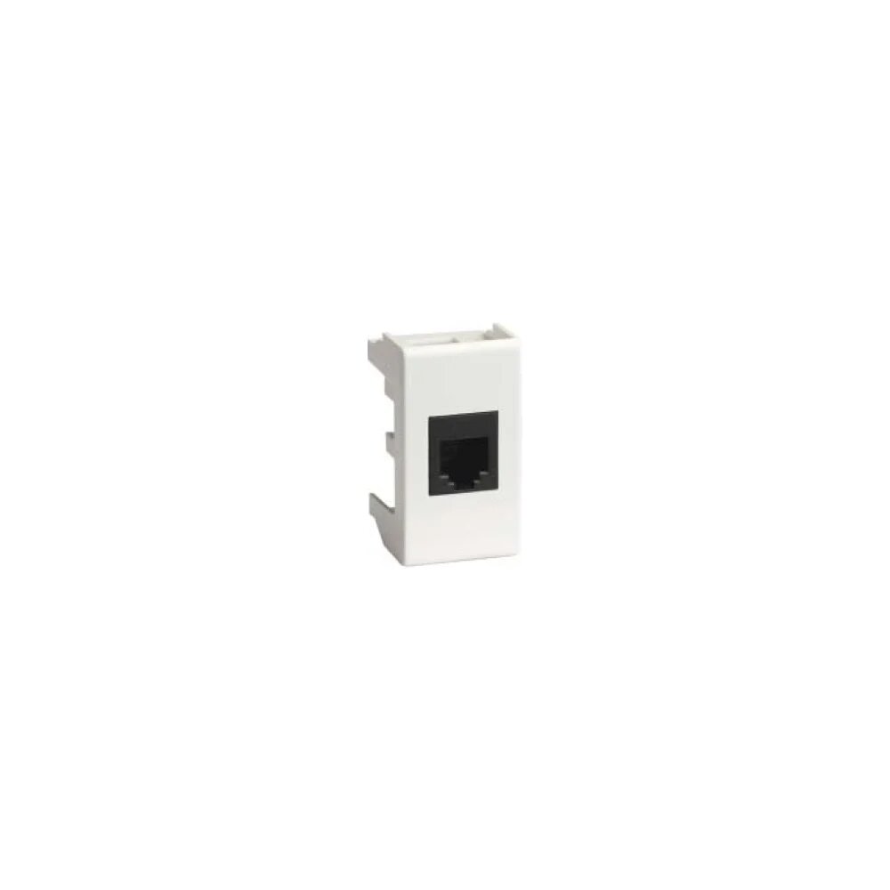 Компьютерная розетка DKC RJ45, кат.5e, экранированная, 8P8C, Viva, белая, 1 модуль,