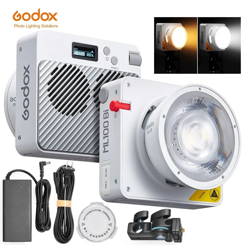 Godox ML100Bi Двухцветные светодиодные видеолампы 120W Application Control Портативные лампы для наружной съемки