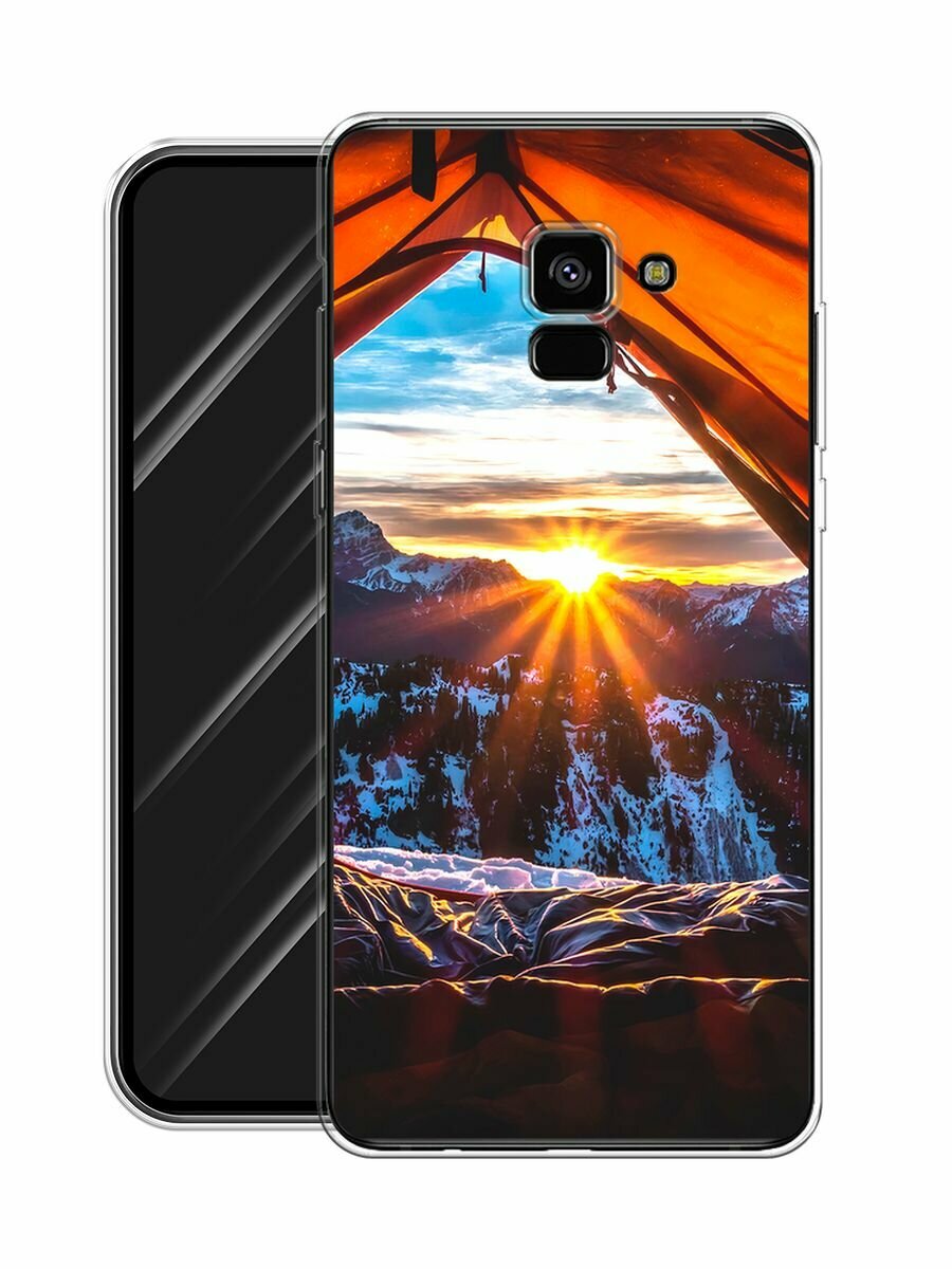Чехол на Samsung Galaxy A8 + / Самсунг Галакси А8 Плюс 2018 с принтом "Горы 7" — фото 1