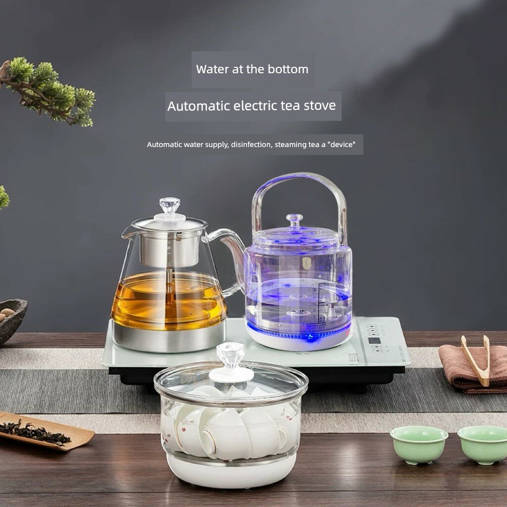 Полностью автоматический электрический чайник для домашнего использования, стеклянная чайная станция для заваривания