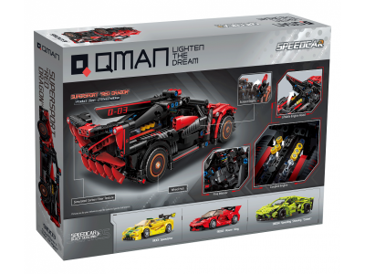 Конструктор Qman Суперспортивный Красный дракон 740 деталей 91003 8+