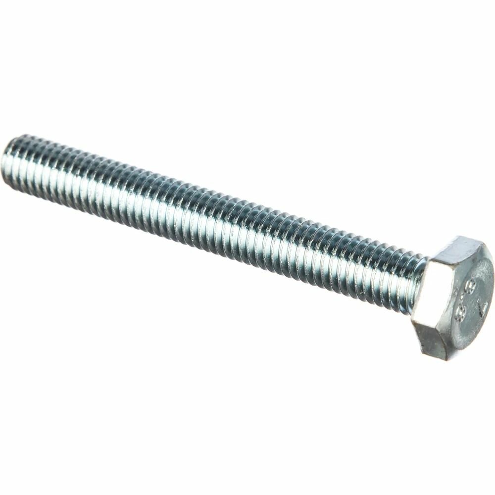 Болт DIN 933 с шестигранной головкой, оцинкованный М10х80, 12шт - коробка Tech-Krep 126522