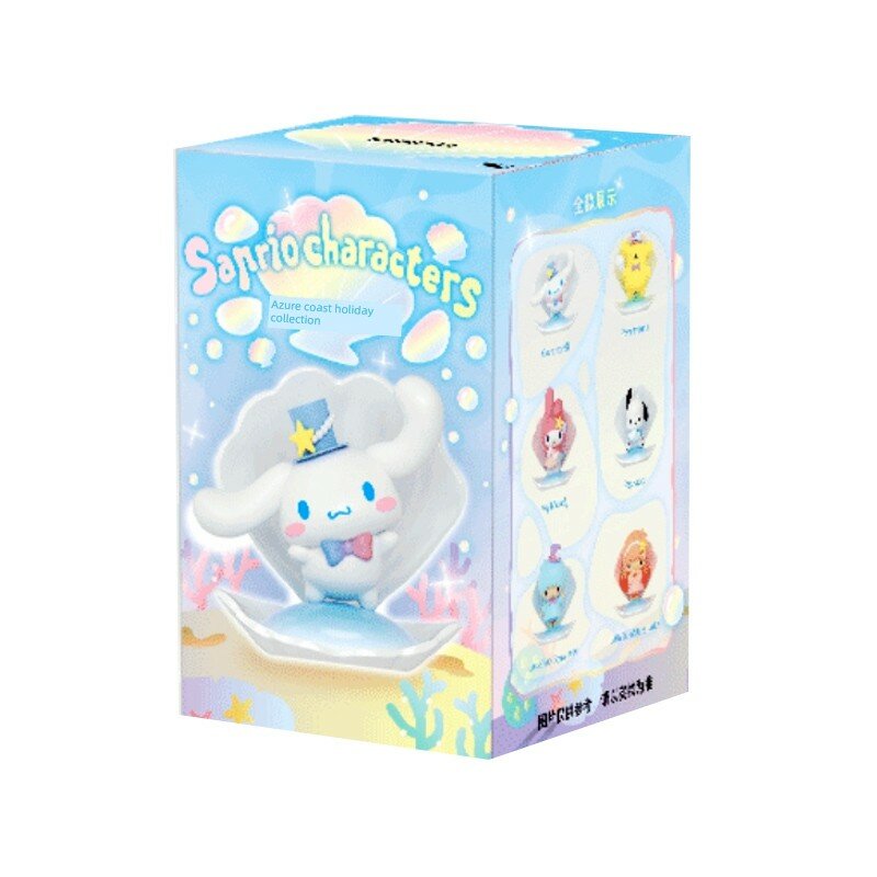 Оригинальная фигурка MINISO Sanrio Blue Sea Holiday Blind Box: Куроми, милый сувенир, подарок для девочек, кукла