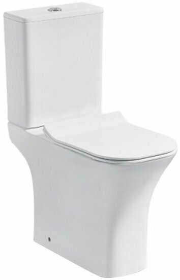 Унитаз-компакт CeruttiSpa Vettore 1215A безободковый, с бачком, с крышкой микролифт