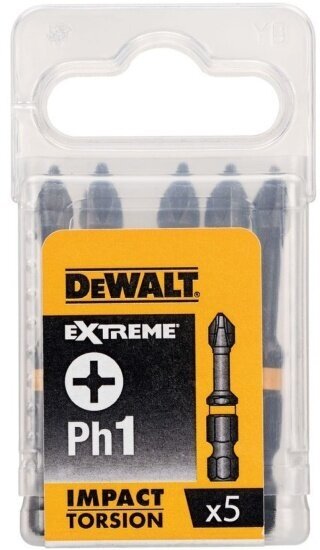 Биты ударные Dewalt DT7997T [50мм, PH1, Torsion, 5шт]