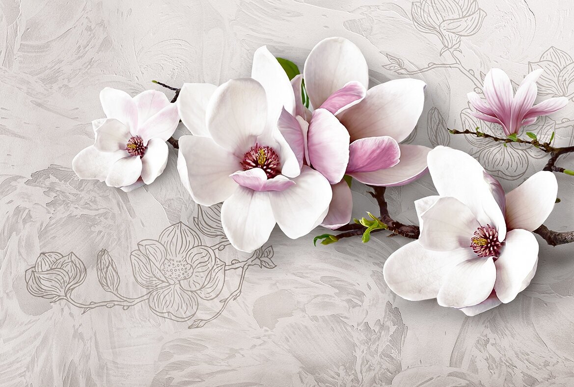 Фотообои флизелиновые с виниловым покрытием И 503 Ветка орхидеи 400х270см