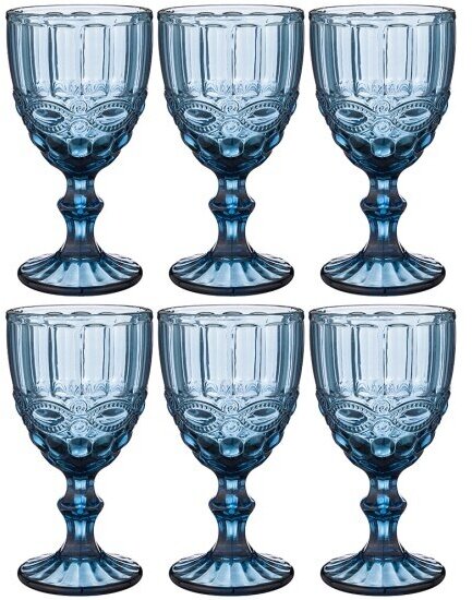 Набор бокалов для вина Lefard "серпентина" из 6 шт, серия "muza color" 300 мл. / 17 см. 781-104