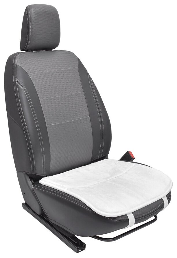 Сидушка меховая Мутон белый искусственный (передний ряд),