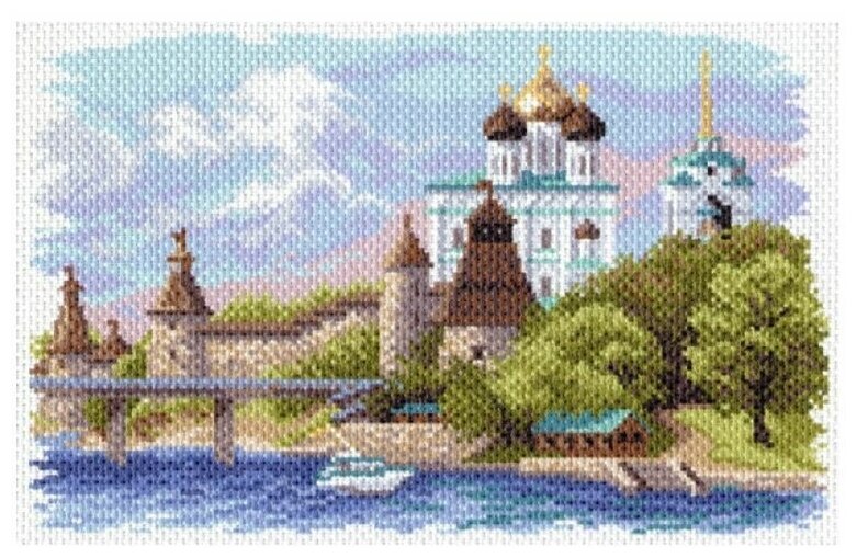 Рисунок на канве Матренин Посад "Псковский кремль", 28x37 см