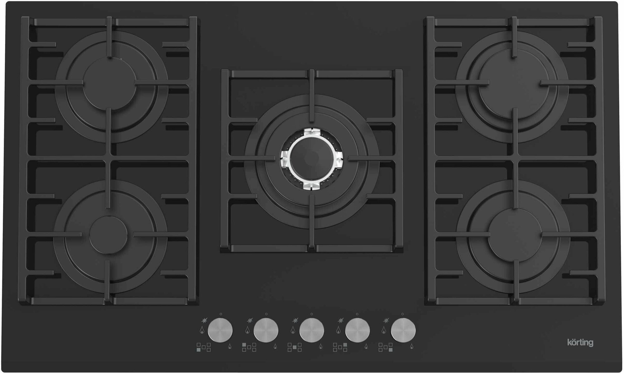 Газовая стеклянная варочная панель Korting HGG 9835 CTN