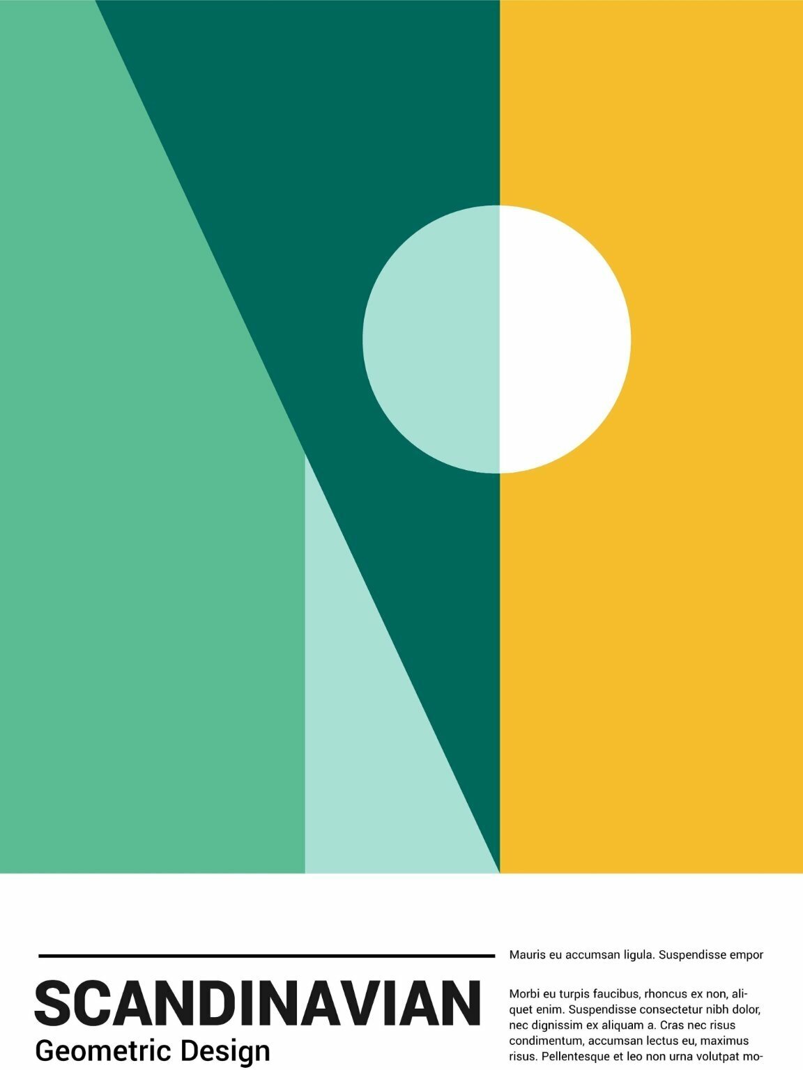 Постер / Плакат / Картина Скандинавский Геометрический Дизайн 40х50 см в подарочном тубусе