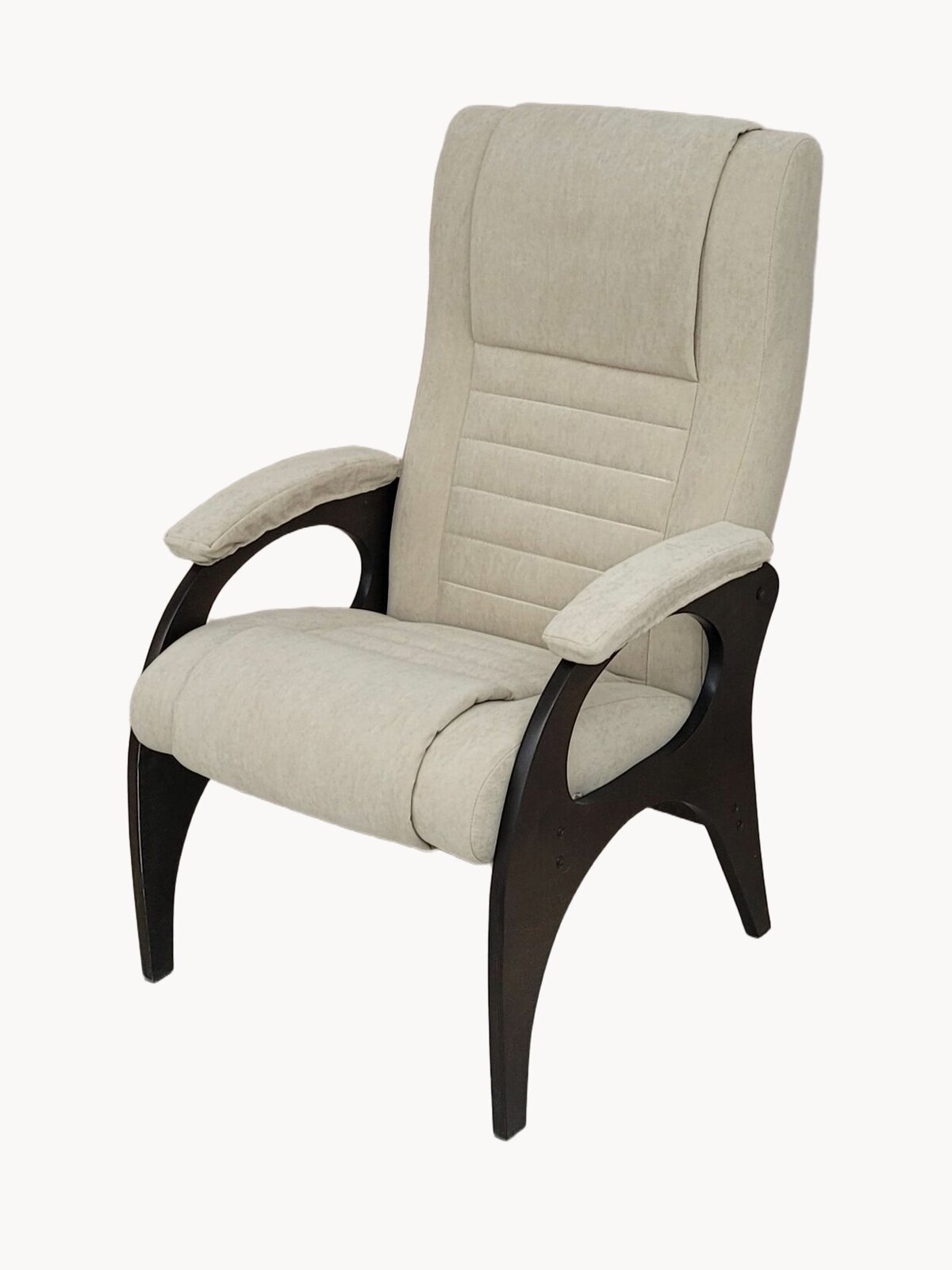 Кресло для отдыха Wood Space "Уют" в дизайнерском крое, 3 положения спинки, скандинавский стиль