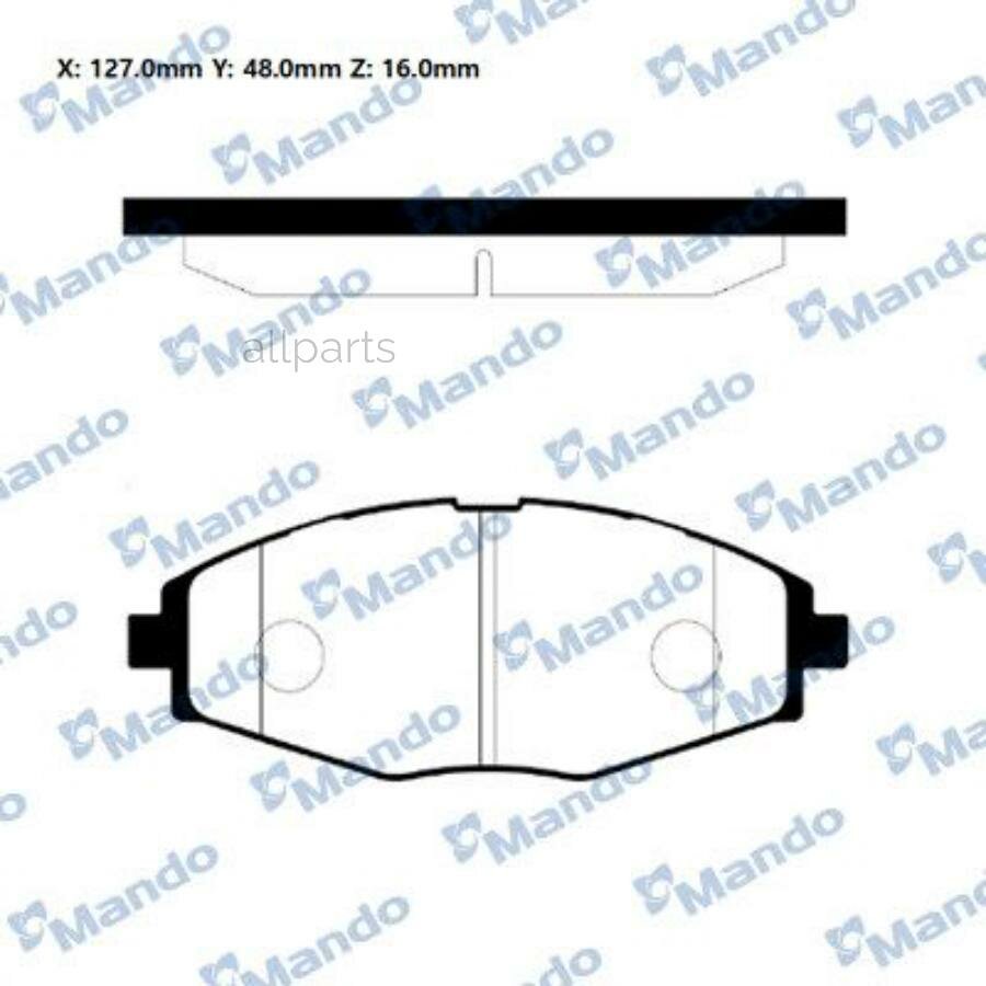 MANDO RMPD06NS комплект дисковых тормозных колодок RMPD06NS