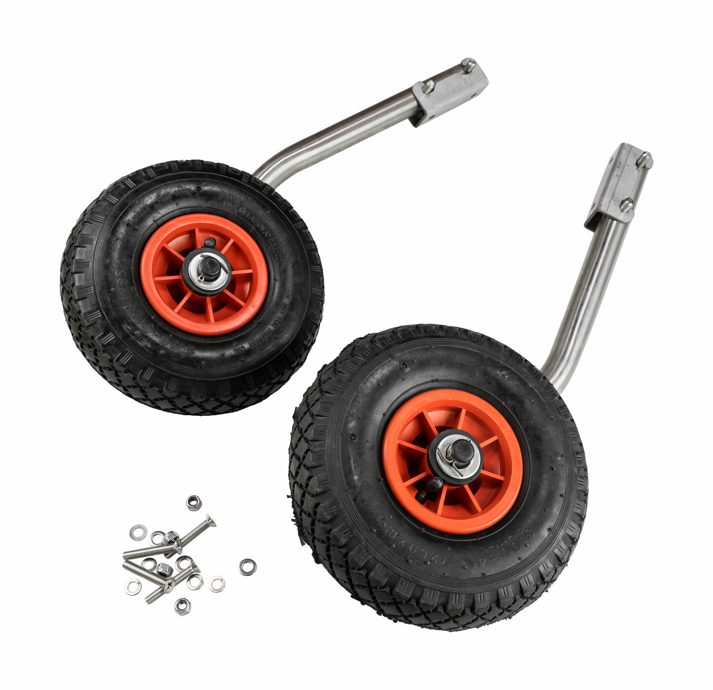 Колеса транцевые для надувной лодки, модульные, удлиненные, D260 мм, нержавеющая сталь комплект