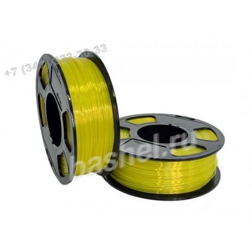 Пластик для 3D принтера GF PETG Желтый светопропускающий (Sun shine transparent) 1,75 мм. 1 кг, Geek Filament