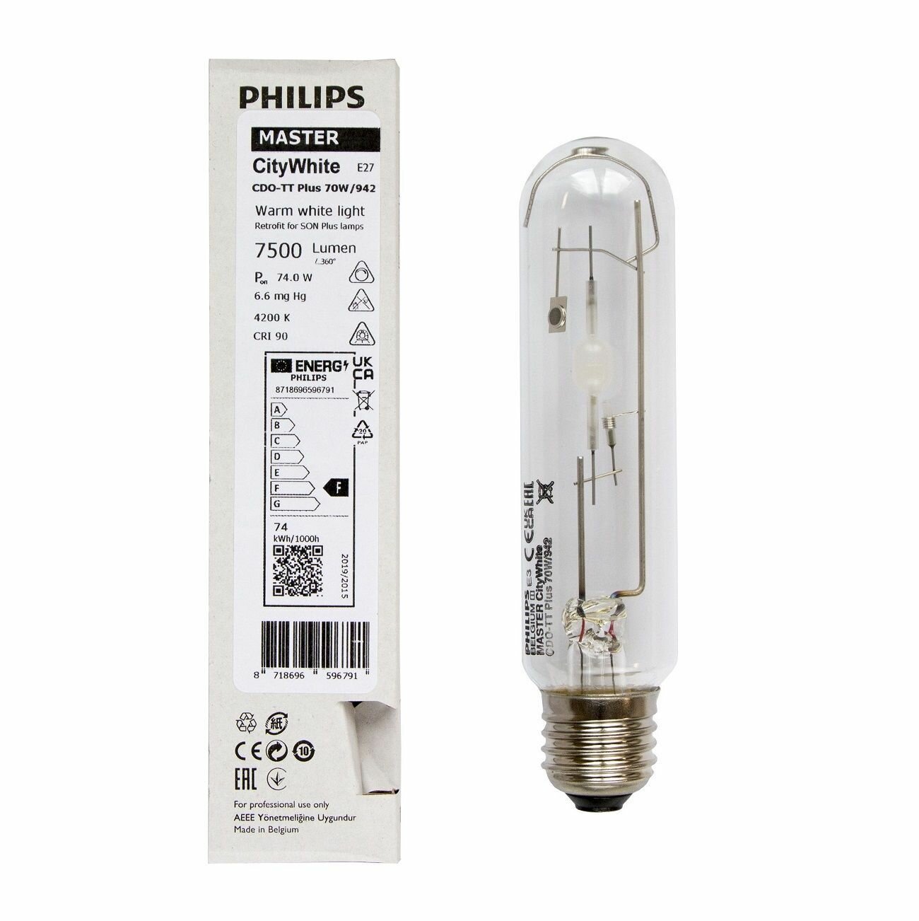 Лампа металлогалогенная PHILIPS CDO-TT Plus 70W/942 E27
