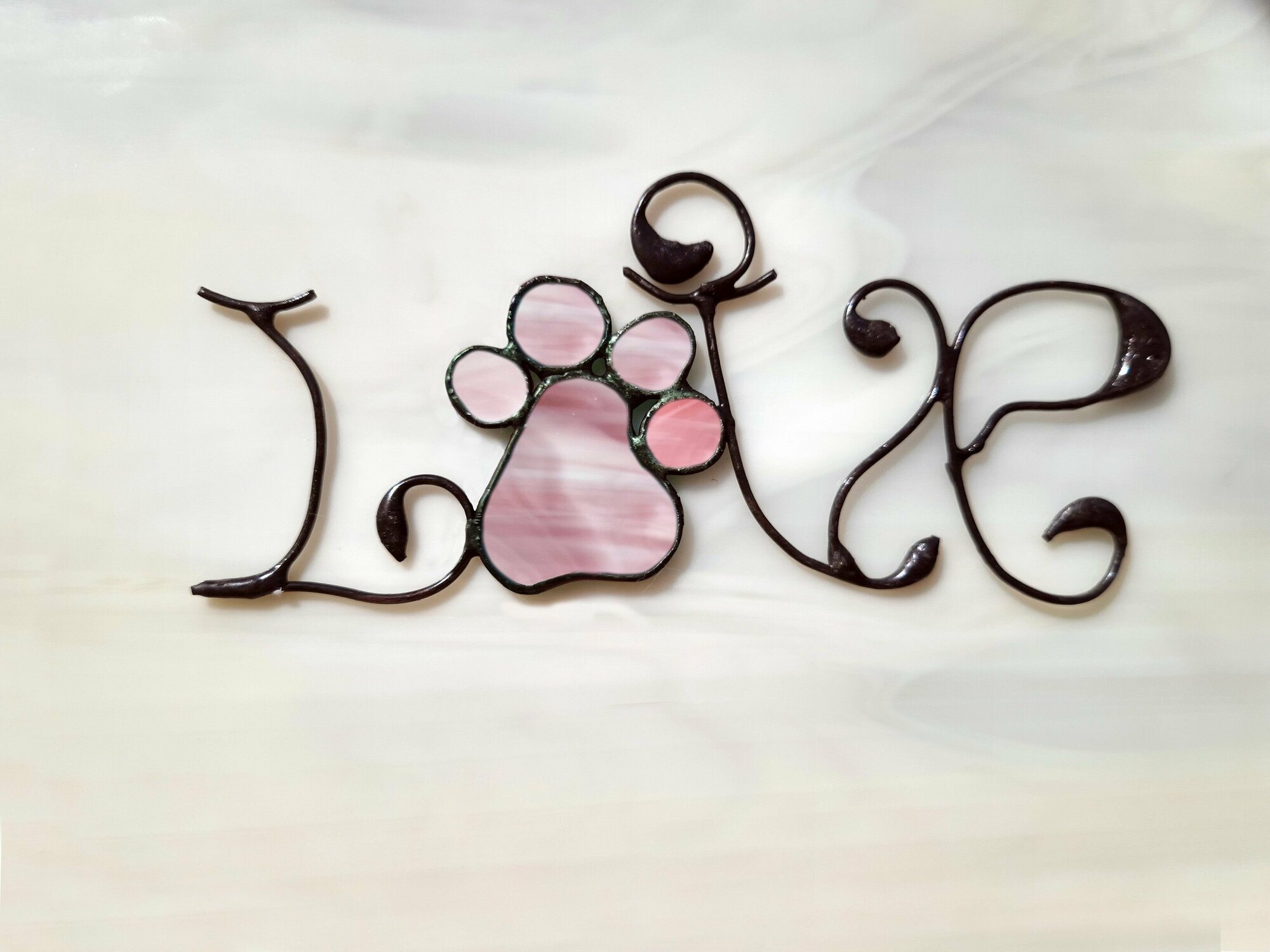 Украшение подвесное интерьерное для любителей животных. Витражная подвеска. Авторская работа