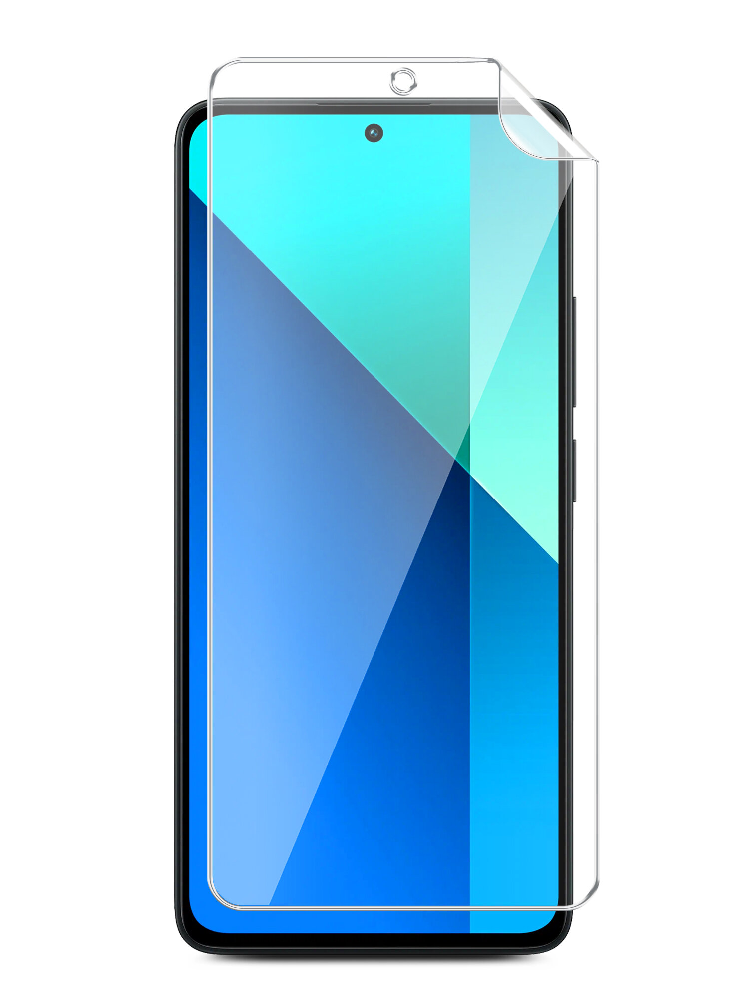 Защитная пленка для Xiaomi Redmi Note 13 4G (Ксиоми Редми Ноте 13 4г) на Экран прозрачная гидрогелевая силиконовая клеевая основа полноклеевая, Miuko