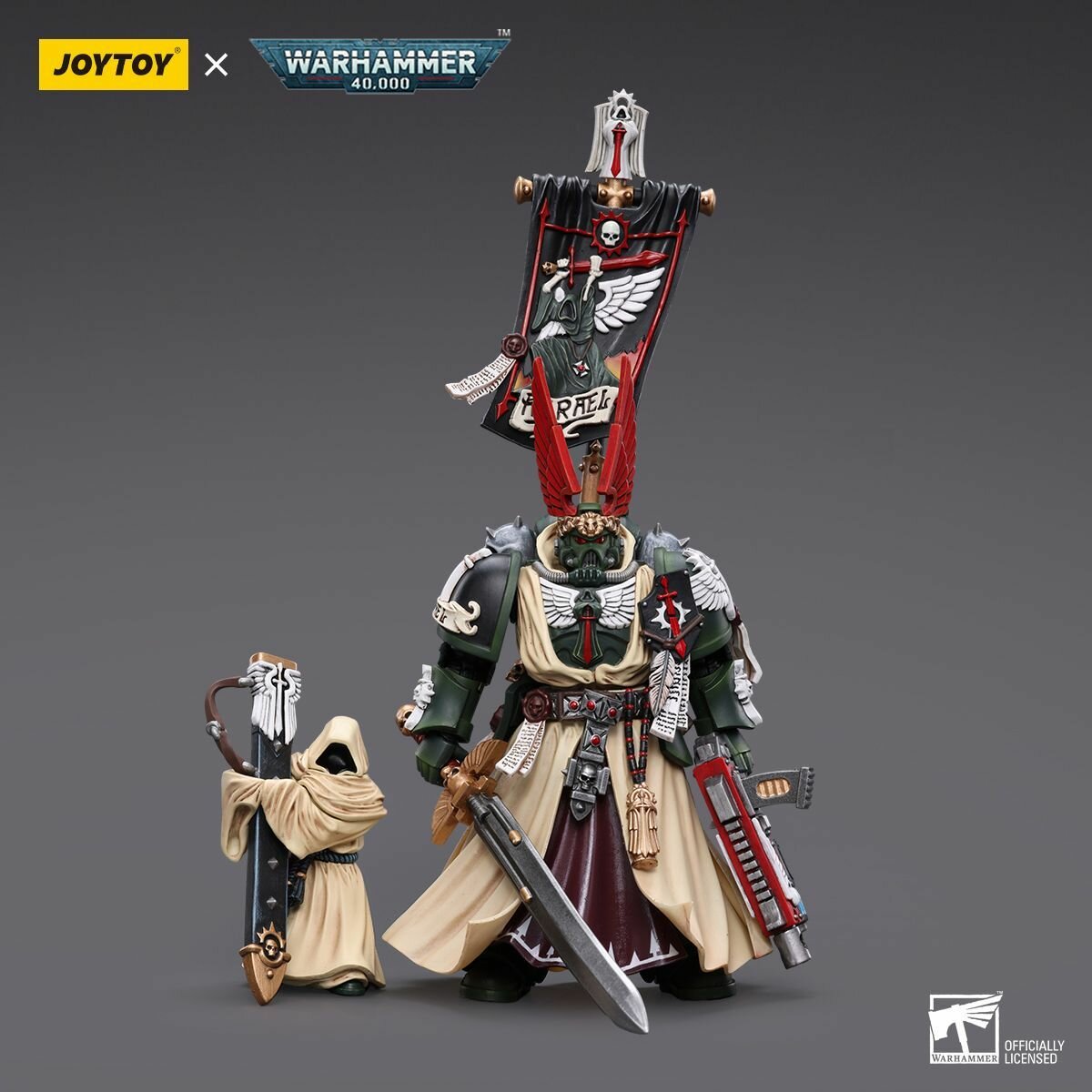 Подвижная фигурка 1/18 JOYTOY Warhammer 40K Dark Angels Supreme Grand Master Azrael -hz