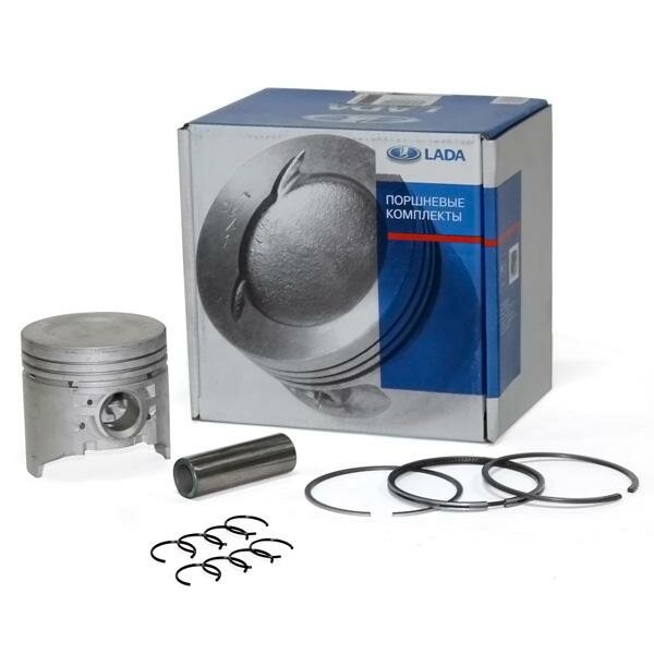 Поршневая группа кт. (4 шт.) 79,8 с кольцами ВАЗ-21011 (фирм. упак. LADA)