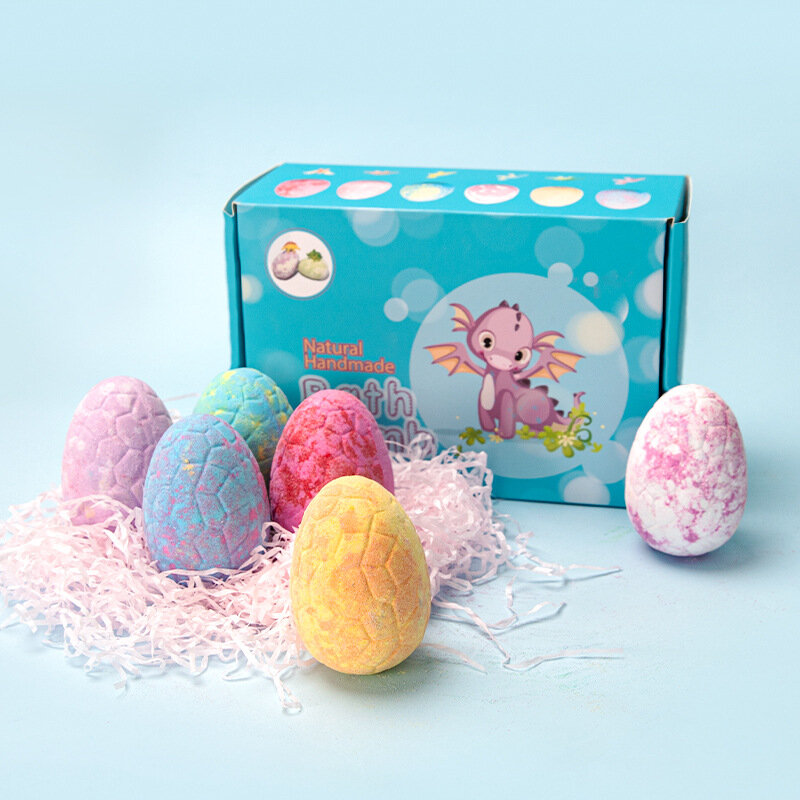 Бомбы для ванны Динозавр для детей с сюрпризом внутри, Игрушки Подарки для мальчика и девочки, Бомбы для душа, Бомбы для ванны на Рождество, Пузырьковая ванна Динозавр яйцо Детская игрушка на Пасху, Физзи для ванны для Детский подарок на день рождения,