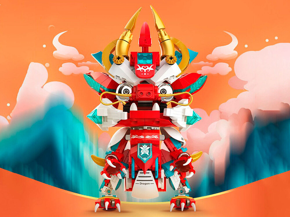 Конструктор JAKI JK5138 Конструктор Красный дракон