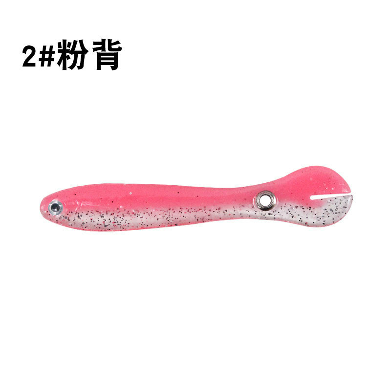 Рыболовная высокоэффективная, мягкая приманка виброхвост Fierce Loach свирепый вьюн 6,7 см/2 г, 5 шт, розово-белая