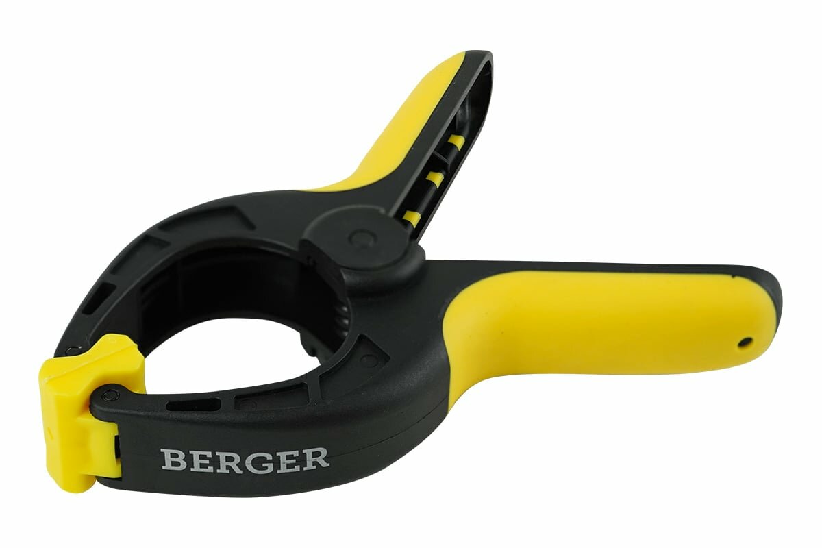 Berger клещеобразная струбцина 205 мм с зажимом до 15 кг, BG1929, прочная фиксация