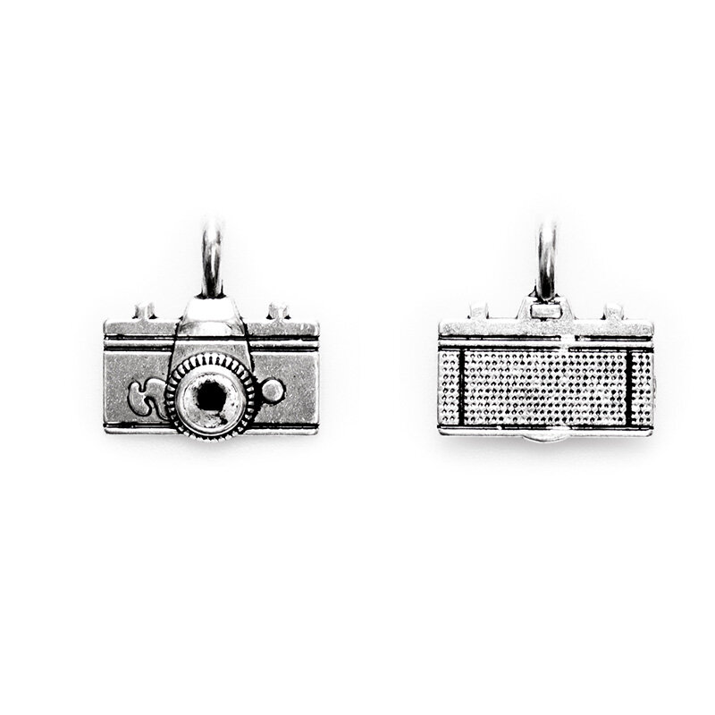 Подвеска, 22х21мм, фотоаппарат, базовый материал - цинковый сплав, стиль тибетское серебро, 5 шт.