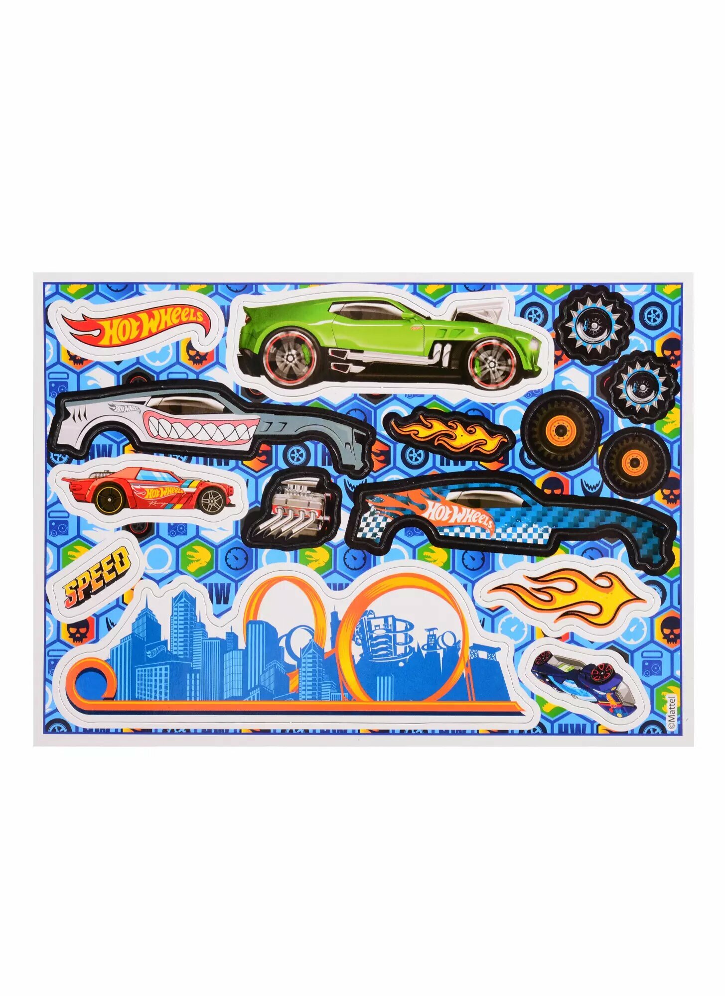 Раскраска с магнитным конструктором. Hot Wheels. Вперед, к п