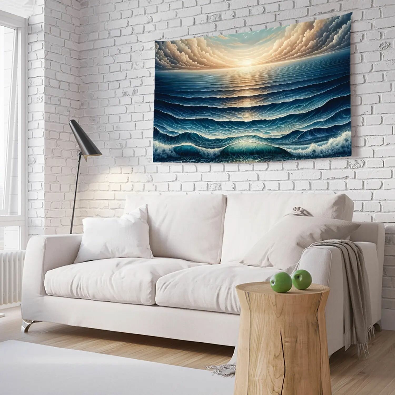 Фотопанно на стену горизонтальный постер 100х150 "Рассвет на море", JoyArty