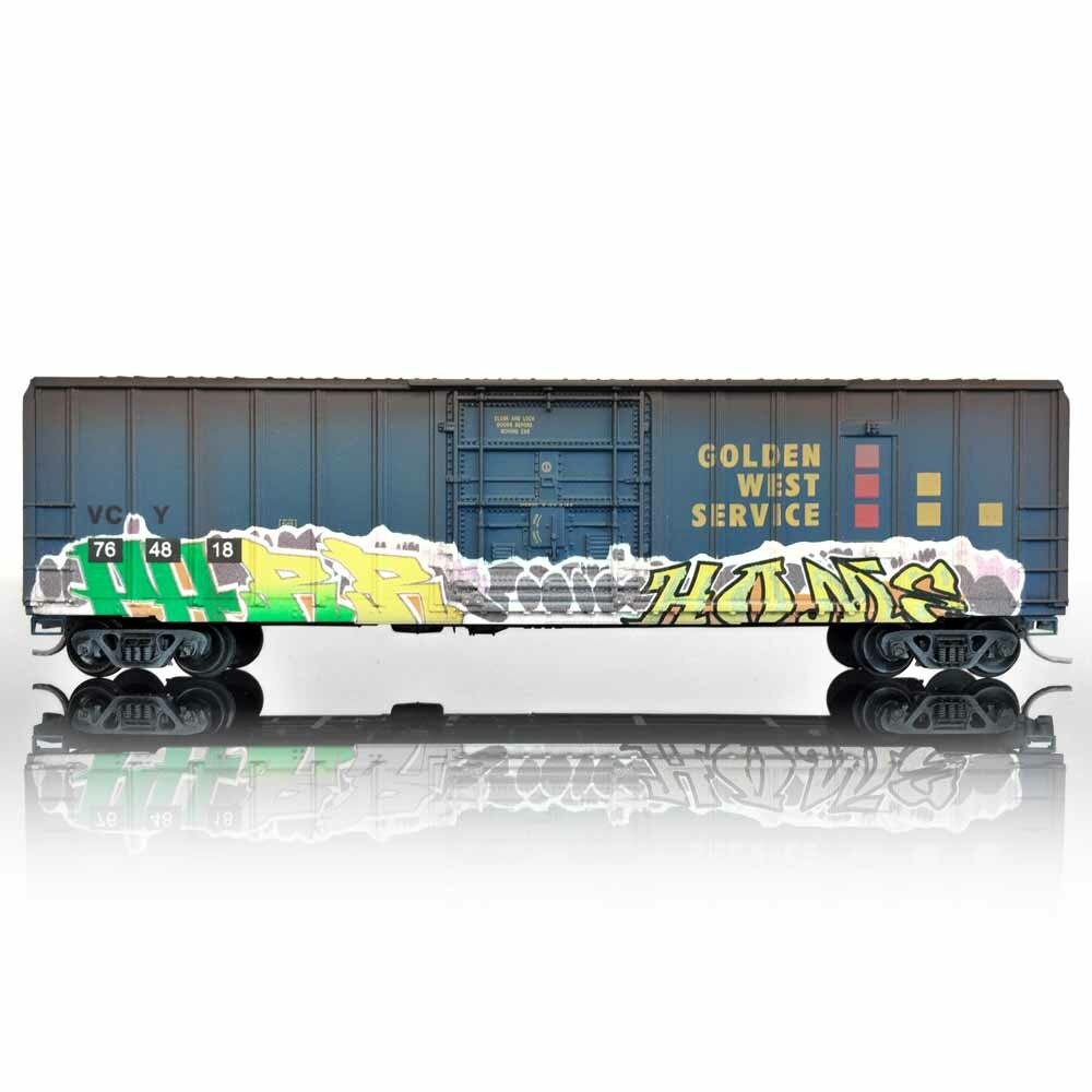 Вагон 1/160 MTL Micro-Trains Line 02751320 50' Rib Side Box Car Plug Door w/o Roofwalk, GOLDEN WEST SERVICE #764818