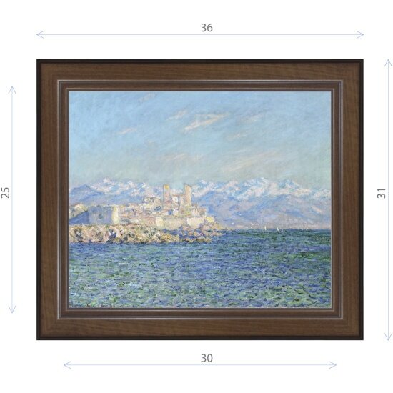 Картина Декор Депо Клода Моне Антиб, послеполуденный эффект Матовая бумага в раме без стекла 31х36 см