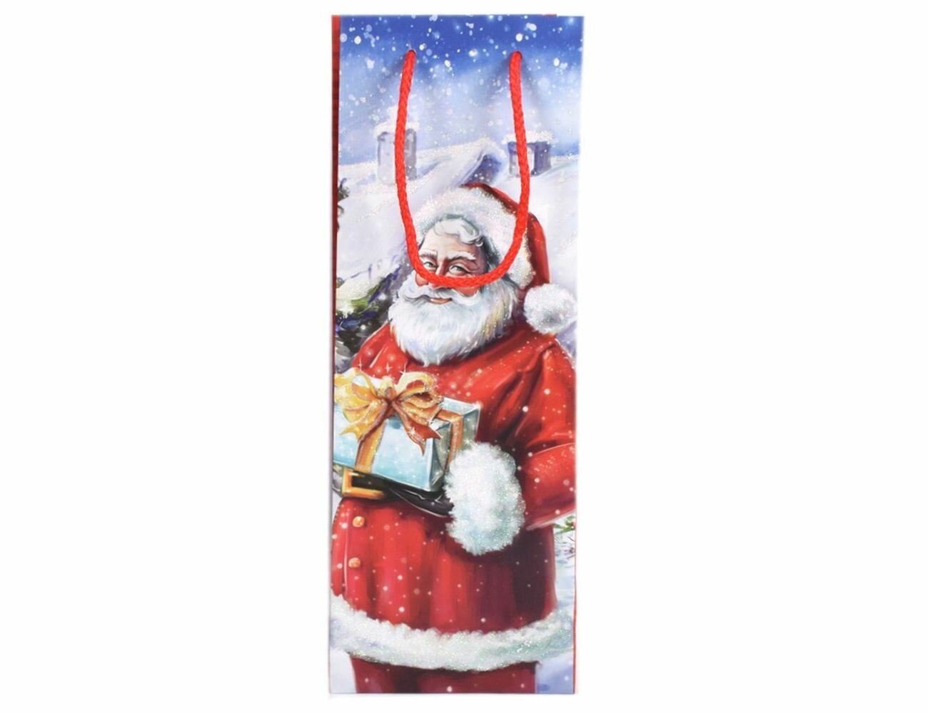 Подарочный пакет для бутылки, бумага, 36х12 см, Due Esse Christmas