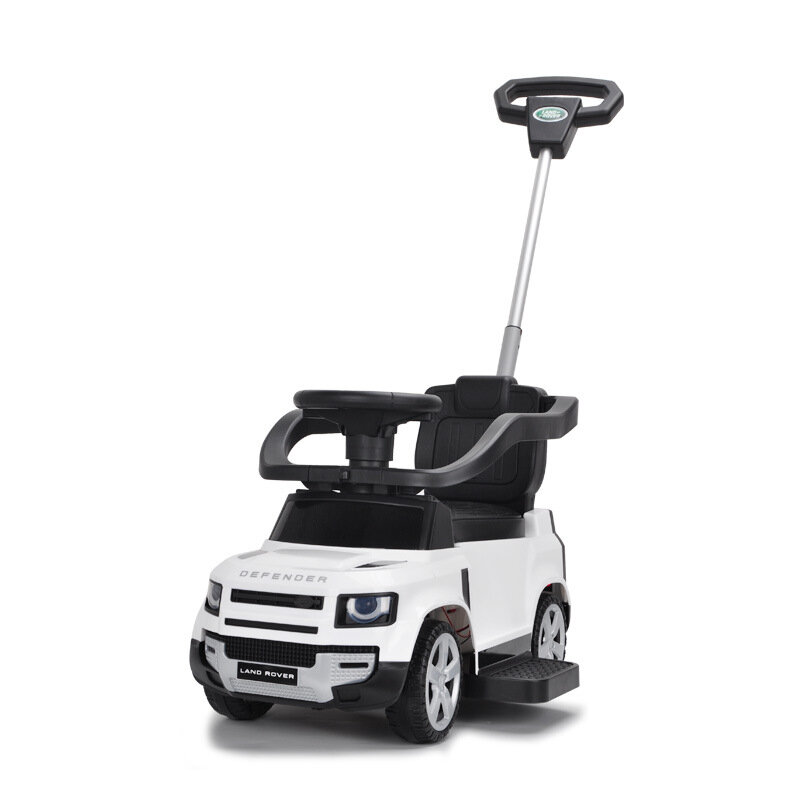 Детская машинка-каталка, Saint Belle Land Rover Defender, детская машинка-толкатель [люкс-версия] с ручкой для толкания.