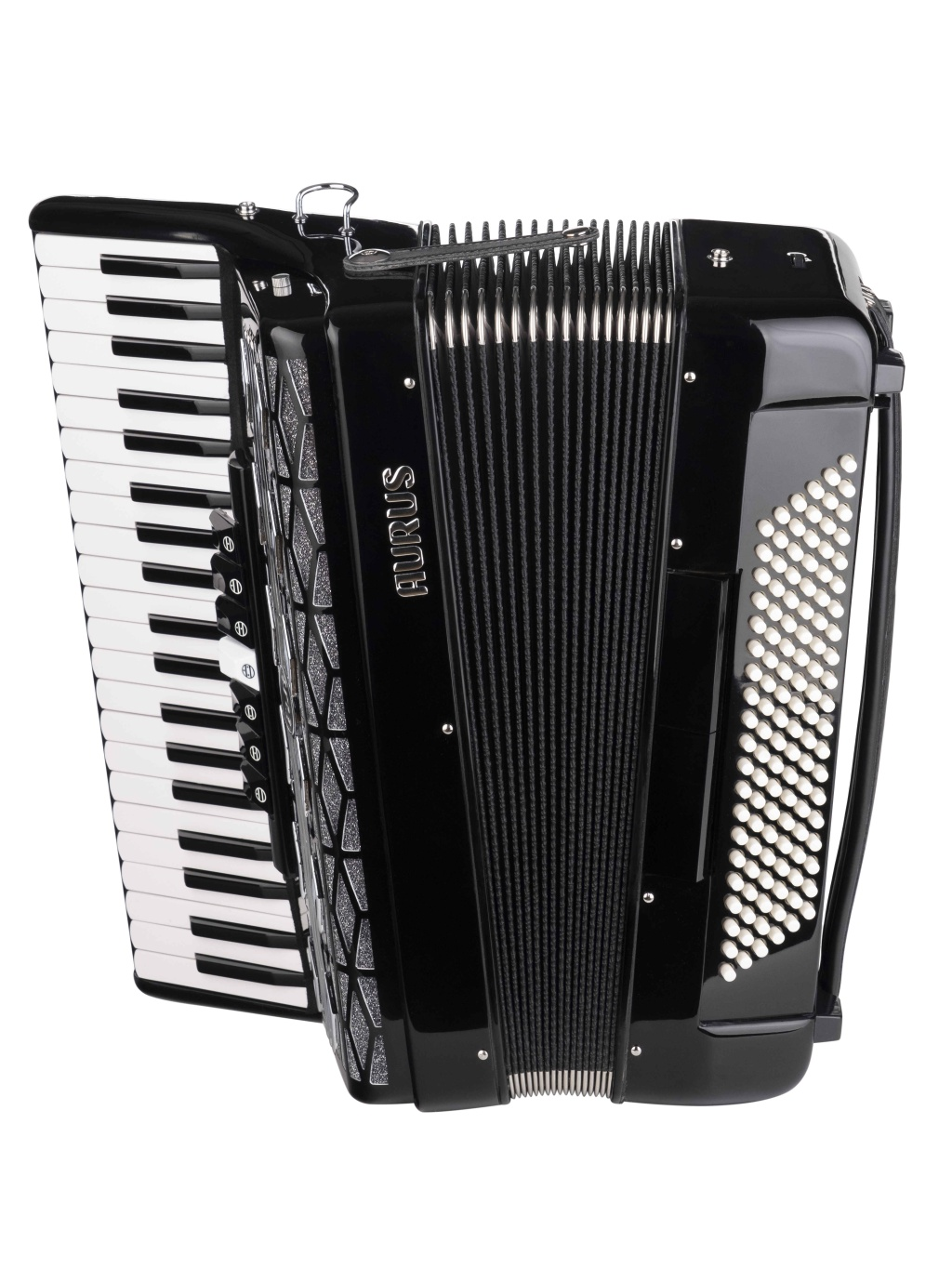 JH2008-BLACK Аккордеон 41/120/7/2, черный, с футляром, Aurus