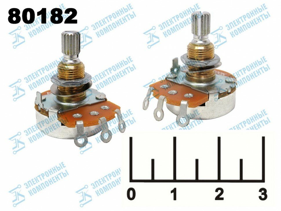 Резистор переменный 100 кОм A RV24AF-10E6-20K-A100K (+55)