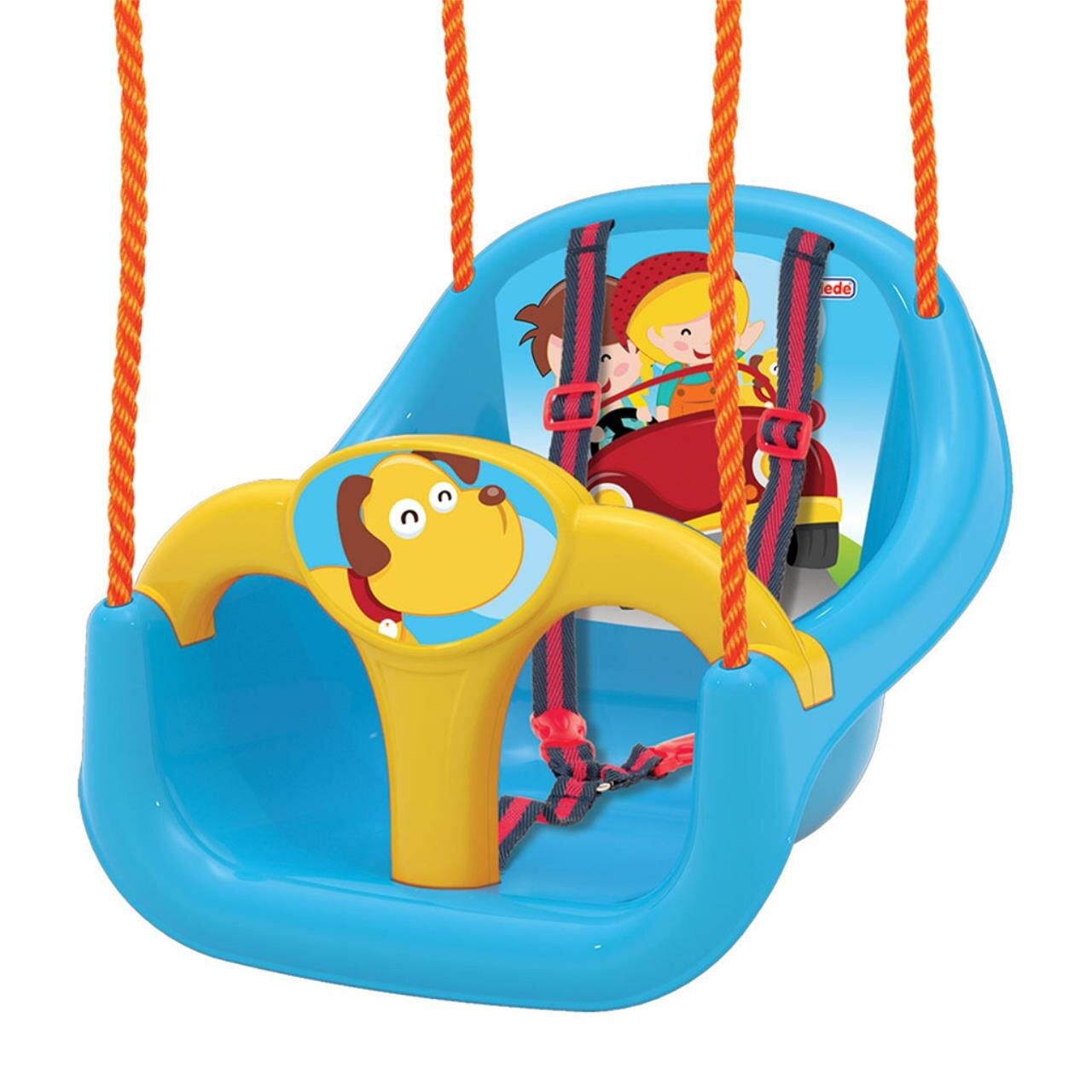 Качели DeDe 03065, для детей 1-2 лет, с высокой спинкой, подвесные
