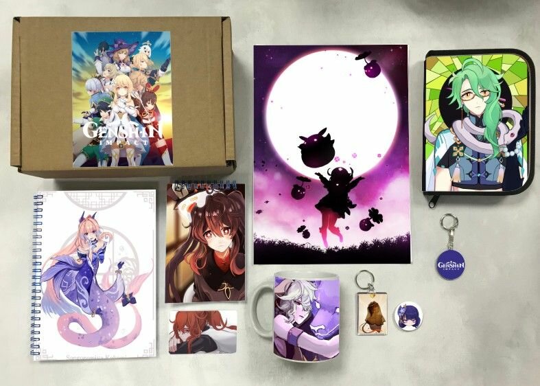 Бокс Genshin Impact, Геншин Импакт №10, Товары с нашими рандомными картинками