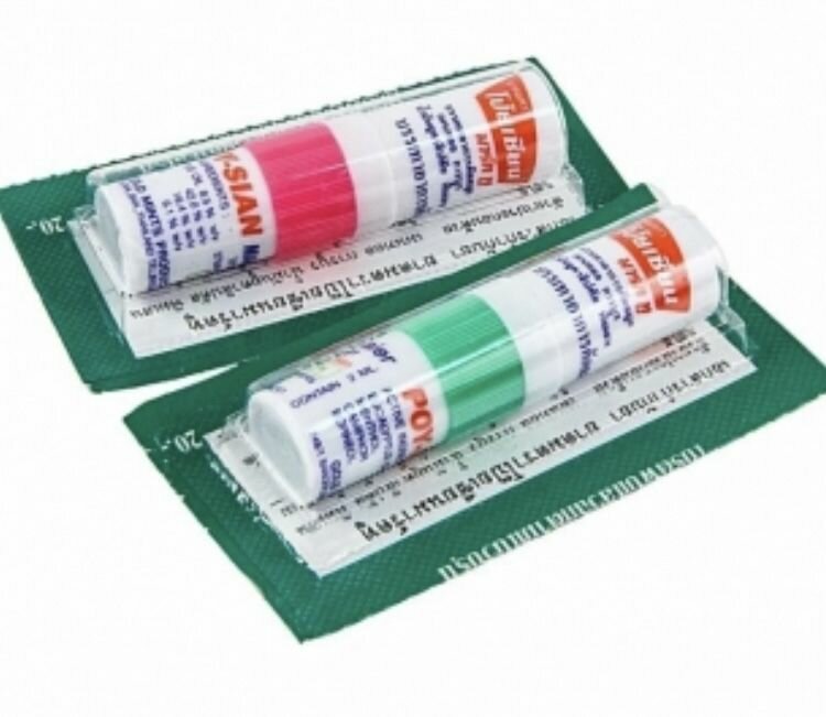 Тайский Мин карандаш ингалятор для носа( нюхалка) с эфирными маслами 1 шт