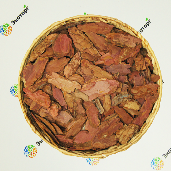 Кора сибирской лиственницы крупная (5-10 см.), 60л.