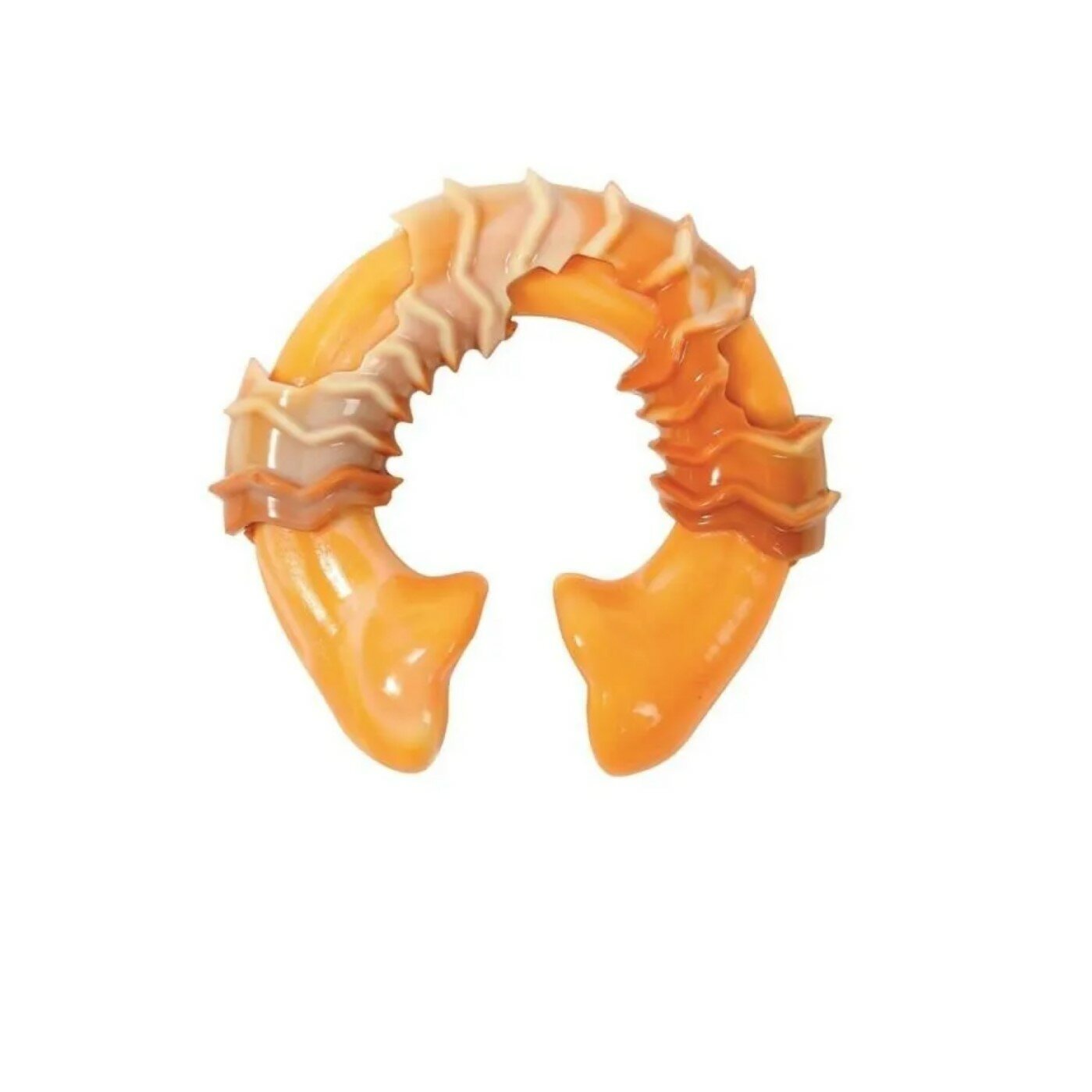 M-PETS Игрушка собакам Карнивор, желтая круглая кость, вкус бекона 11x10x4см