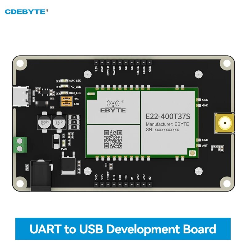 Тестовая плата Модуль LoRa 433/470 МГц CDEBYTE E22-400TBH-02 5 Вт 25 км Предварительно сварный комплект USB-интерфейса на большие расстояния E22-400T37S