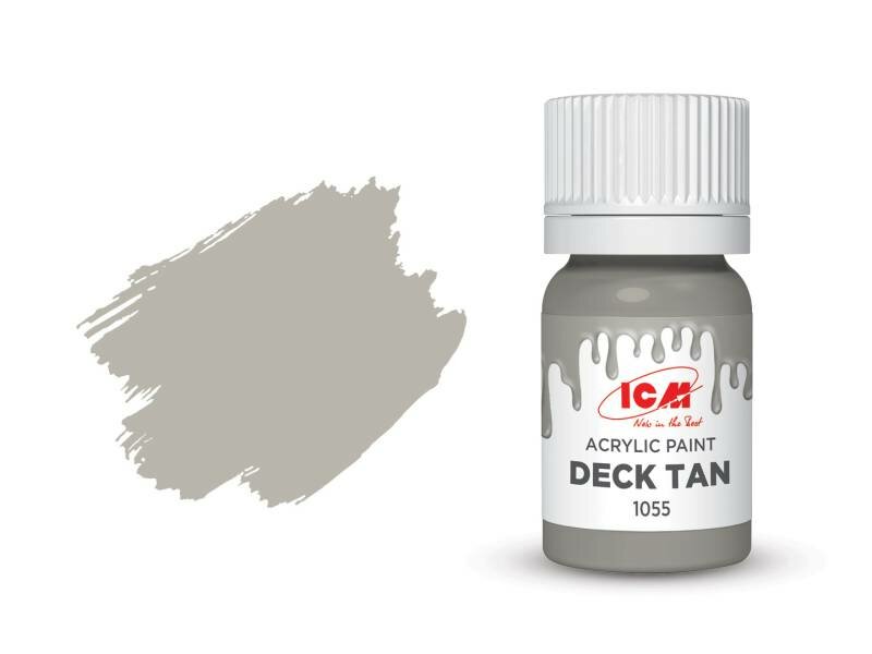 Акриловая краска ICM, цвет Палубный (Deck Tan), 12 мл
